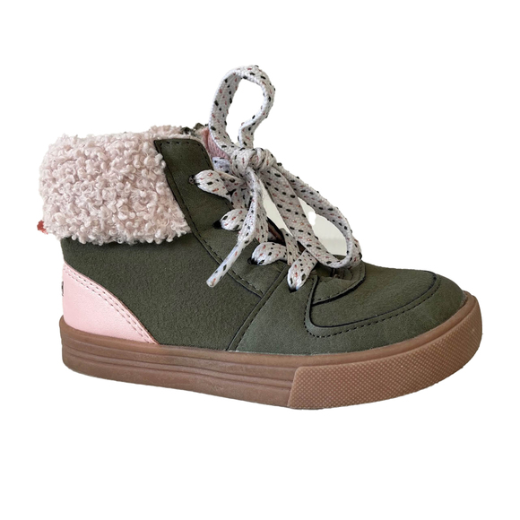 OshKosh B'gosh | Shoes | Osh Kosh Girls Green Pink Boots Size 7 Toddler ...